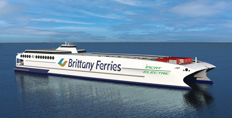 Incat partners with Brittany Ferries and Wärtsilä for all-electric ferry project | Shippax