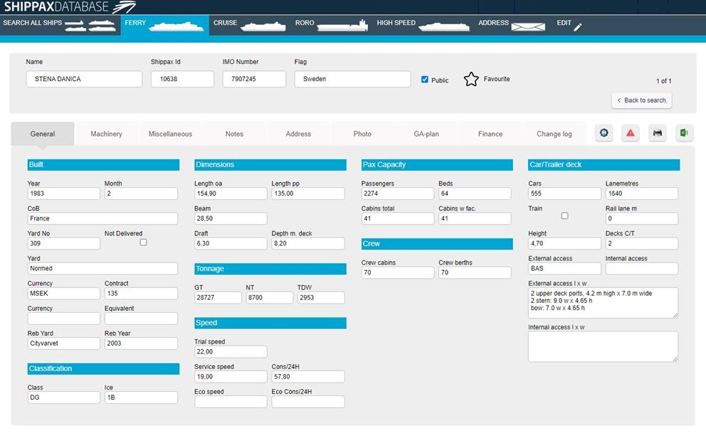 Shippax Database | Shippax