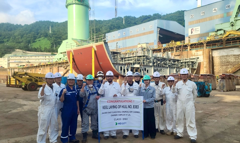 Keel laying ceremony held at Hyundai Mipo Dockyard for CLdN’s second G9 ...