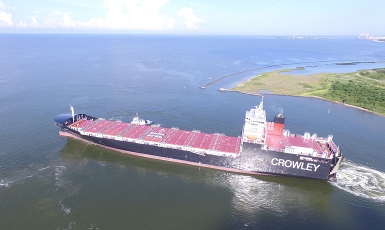 Crowley Maritime Corp takes delivery of first of two LNG-powered con ...