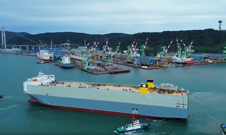 Launch of CLdN’s second G9 ro-ro LEONINE at Hyundai Mipo Dockyard | Shippax