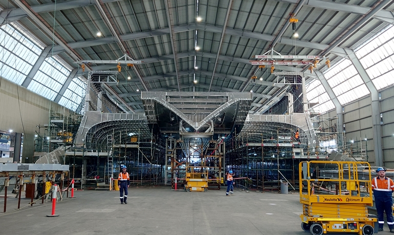 Visit to Incat shipyard where the largest fully electric ferry to date ...