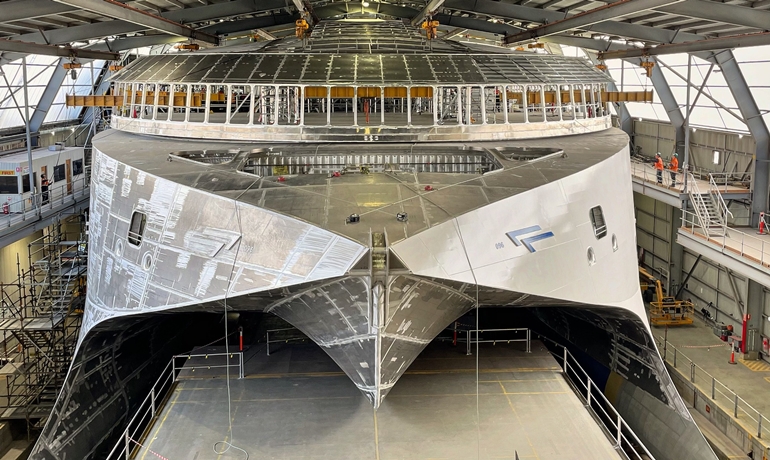 Incat 096 reaches major milestone with structural completion | Shippax