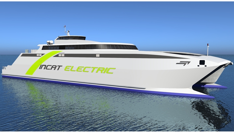 Updated: Incat release 70 metre fully electric concept for series ...