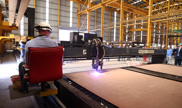 Steel cut and keel laying for CMAL’s Little Minch ferries | Shippax