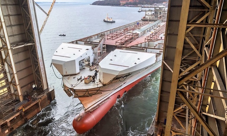 Brittany Ferries’ HONFLEUR launched at FSG | Shippax