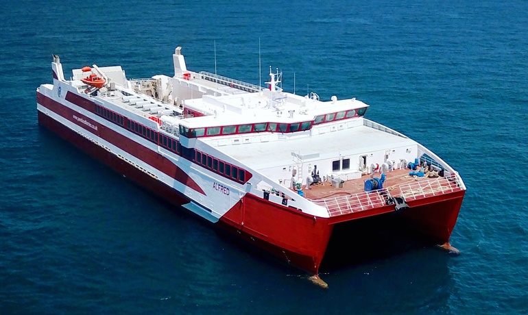 CalMac’s chartered catamaran ALFRED finally enters service | Shippax