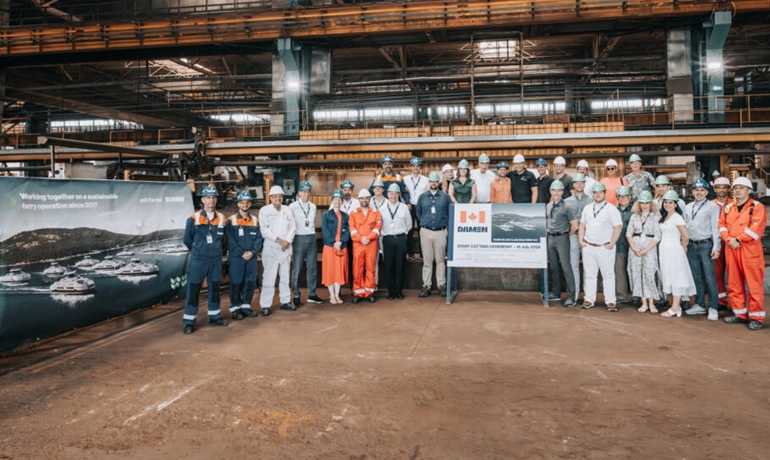 Construction started on BC Ferries new hybrid Island Class vessels ...