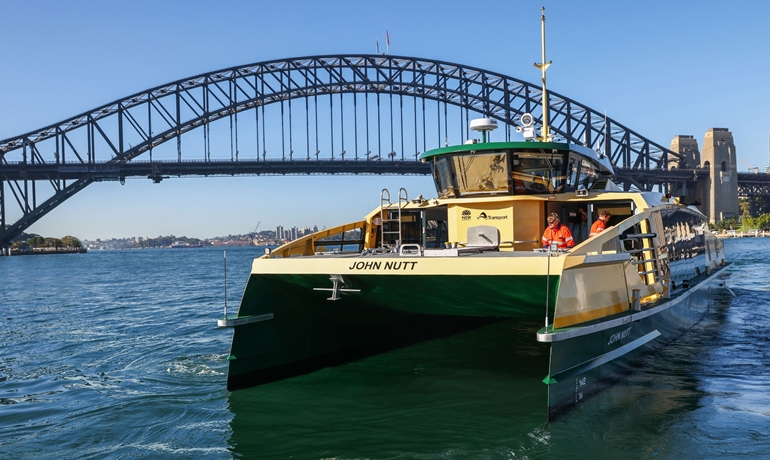 Latest Sydney commuter ferry, JOHN NUTT, delivered from Richardson ...